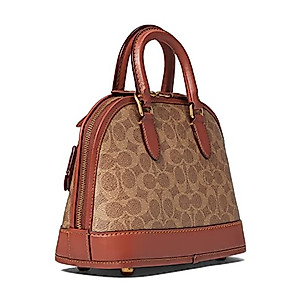 COACH Coated Canvas Signature Revel Bag Tan Rust One Size