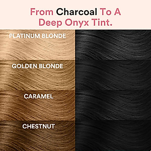 INH Semi Permanent Hair Color Black Onyx, Color Depositing Conditioner, Temporary Hair Dye, Tint Conditioning Hair Mask, Safe, Black Hair Dye - 6oz