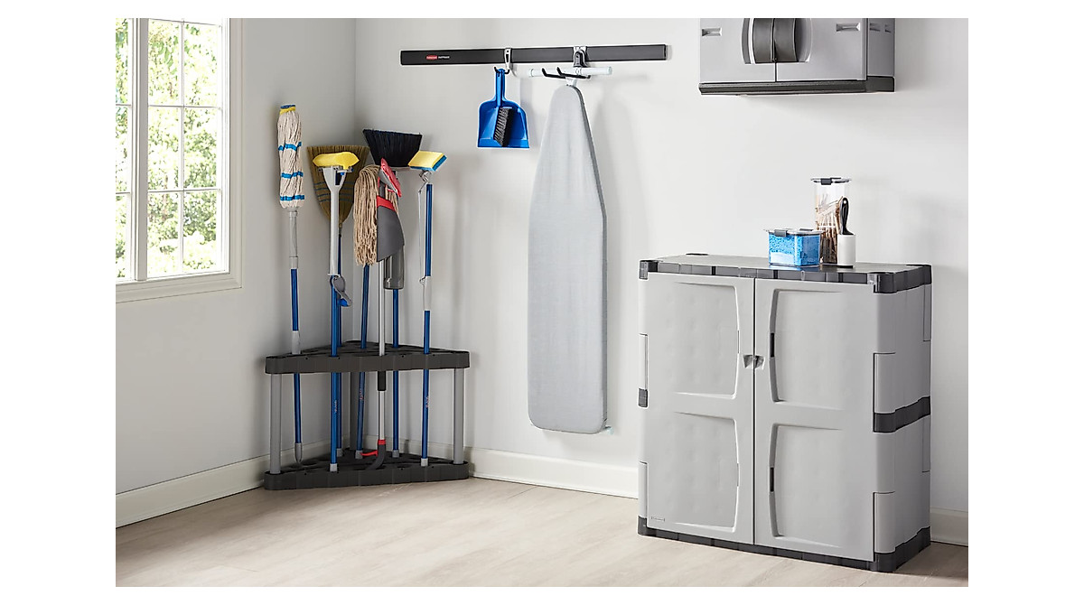 Rubbermaid Garage Corner Tool Rack - Organize Up to 30 Tools Easily