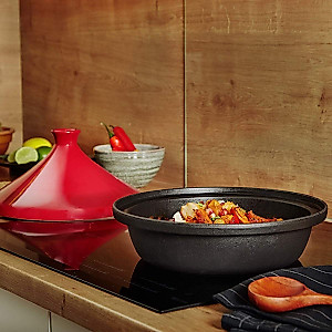 Moroccan tagine Pot Small tagine Bowl Round Ceramic Casserole Clay Pot with lid Heat-Resistant hot Pot earthen Pot Multifunctional cookware for stew Soup C 16 23 cm