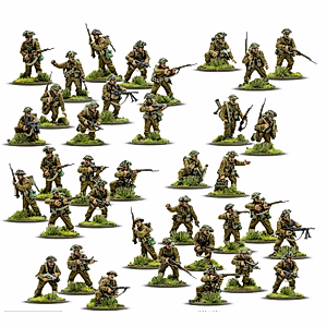 WarLord Bolt Action British & Canadian Army 1943-1945 Starter Set 1:56 WWII Military Table Top Wargaming Plastic Model Kit 402011020
