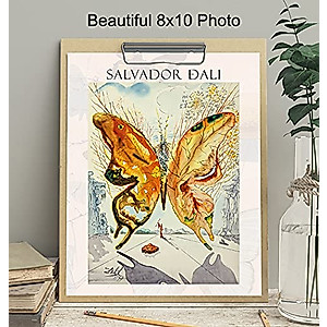 Salvador Dali Wall Art & Decor Print - Gallery Wall Art - Museum Poster - Modern Surrealism Wall Art - Contemporary Wall Art - Butterfly Picture - Living Room, Bedroom - Women, Men, Housewarming Gift