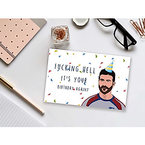 Longkado Funny Roy Kent Birthday Card, Humorous Lasso Bday Card for Him Her, Special Birthday Greeting Card