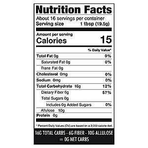 Wholesome Yum Zero Sugar Honey Substitute (Keto Honey) - Natural Sugar Free Honey Alternative With Monk Fruit & Allulose - Zero Net Carbs, Non GMO, Gluten Free, No Aftertaste (11 oz)