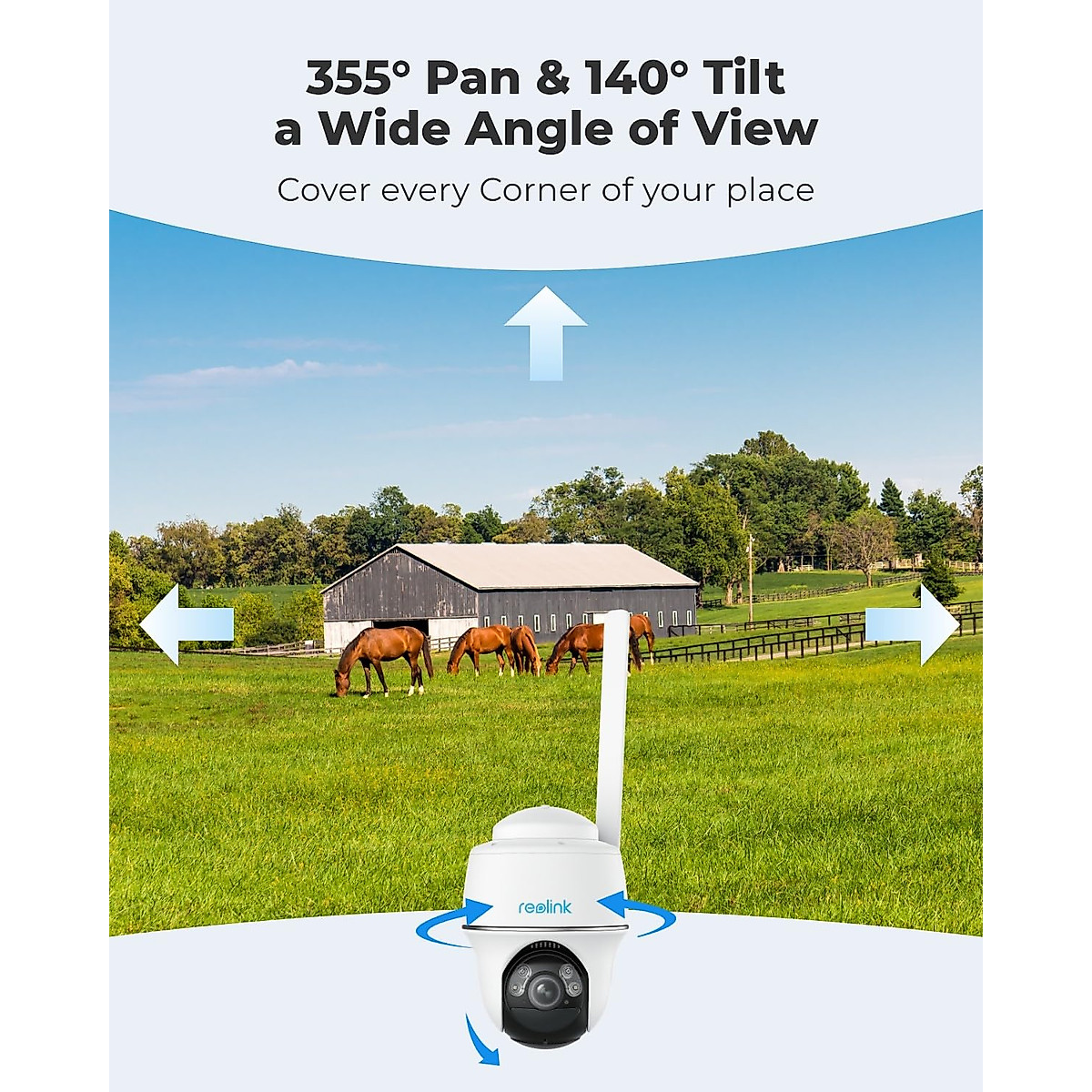 REOLINK GO PT Plus SP 2 Pack Bundle, 4G LTE Cellular Security Cameras, Wilress Solar Powered, 5MP Color Night Vision, Two-Way Audio, Local & Cloud Storage