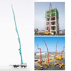 GoolRC Concrete Pump Truck for Kids, 1:55 Scale Diecast Car Model Car, Simulation Engineering Machine Model Gift for Boys and Girls