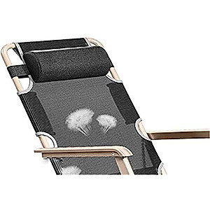 XZGDEN Lightweight Camping Chairs Garden Loungers Folding Chair Lazy Chair Outdoor Living Room Office Siesta Breathable Backrest Chair Folding Chair (Color : Black)