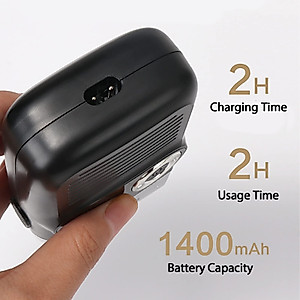 KEMEI Razor Barber for Men,Electric Razor Rechargeable with Beard Trimmer,Cordless Lithium Titanium Razor with Travel Case