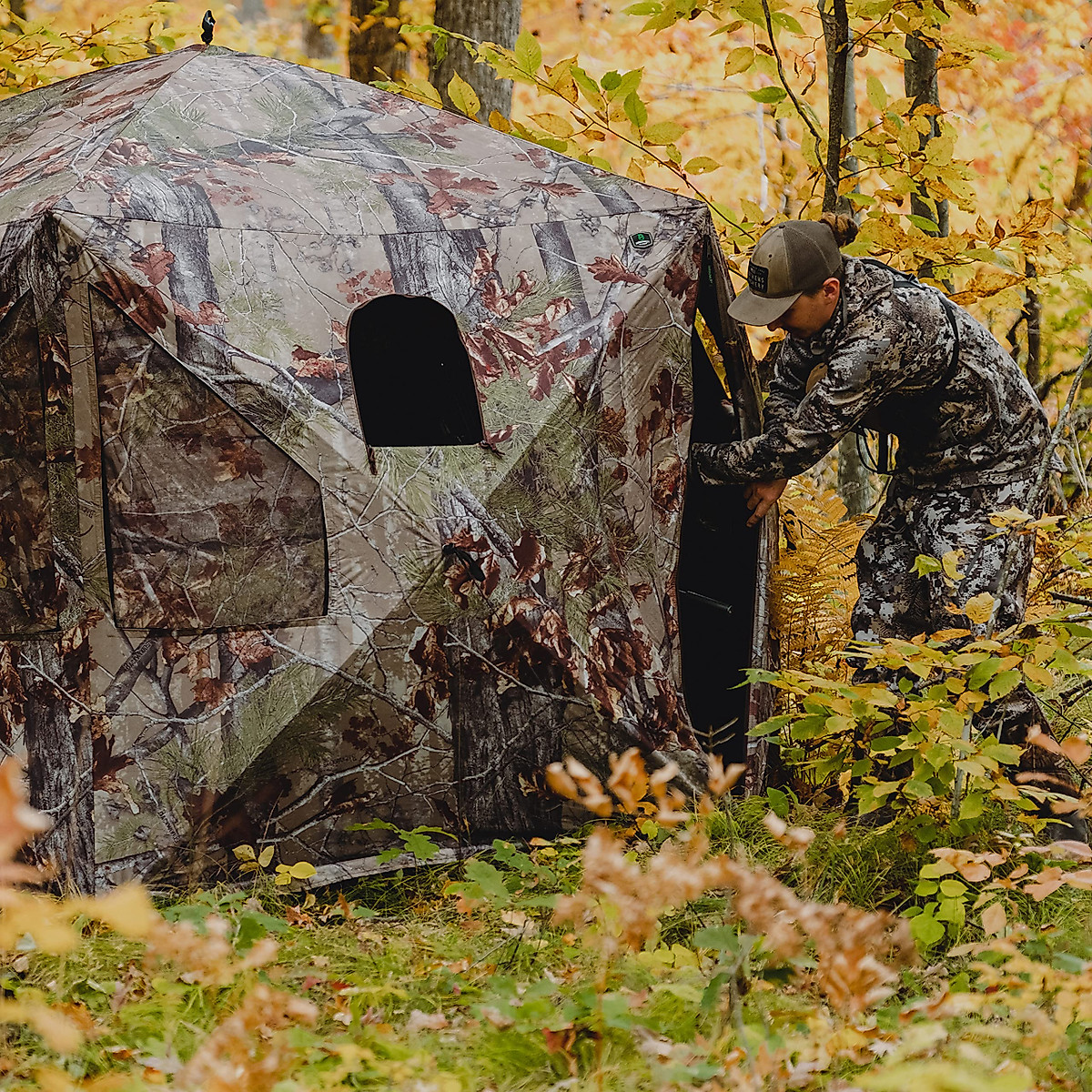 Barronett Blinds PT550BW Pentagon Pop Up Portable Hunting Blind, Bloodtrail Backwoods Camo