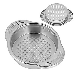 11.5 * 9.2 * 2.5cm/4.5 * 3.6 * 1in Can Drainer with Antislip Strip on Handle & Evenly Distributed Orifice Fits Most Food Tins