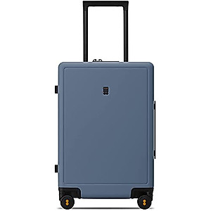 LEVEL8 Elegance Carry On Suitcase, 20” Hardside Luggage with TSA Lock, Spinner Wheels - Blue Grey