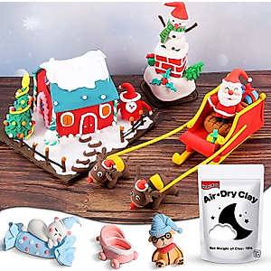 ifergoo White Air Dry Clay, Modeling Clay for School Art & Craft Project. Refill White Clay for Kids Age 3-12, Boys and Girls Gift