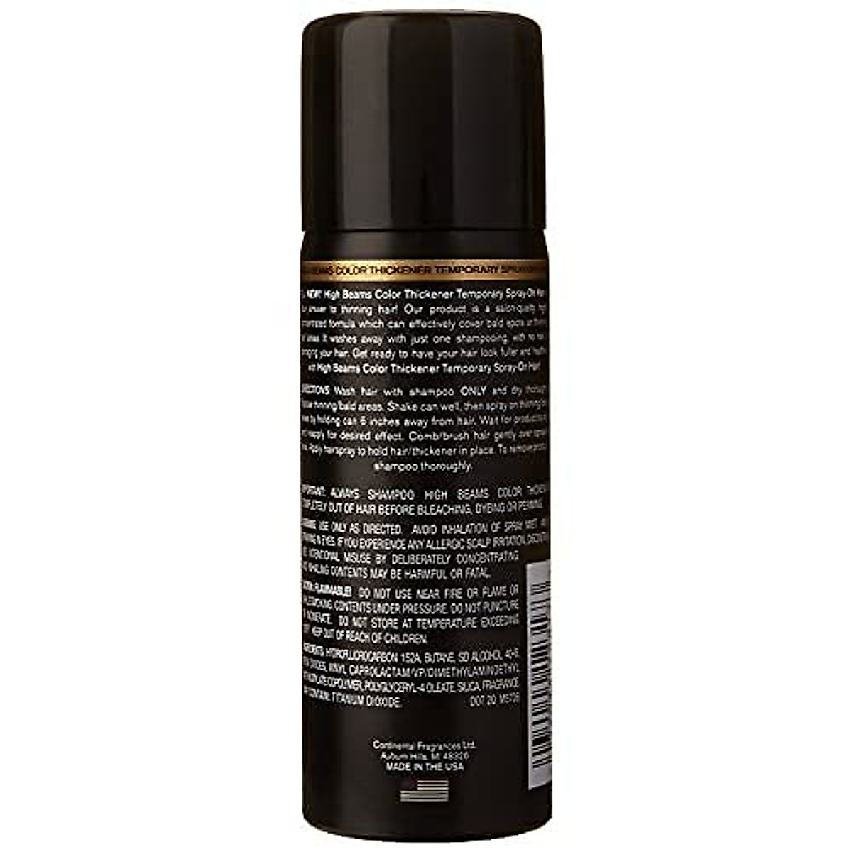 Salon Grafix High Beams Color Thickener Temporary Spray - Black for Unisex - 2.7 oz Hair Color