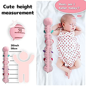 Sumobaby Infant Baby Musical Stuffed Animal Activity Soft Toys with Multi-Sensory Crinkle, Rattle and Textures, for Tummy Time Newborn 0-3-6-12 Months Girls, Caterpillar, Pink