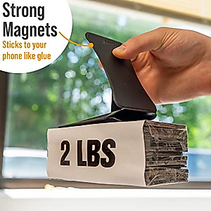 Scooch MagSafe Wallet for Men and Women [MagWallet] for iPhone with Phone Stand and Phone Grip [Car Mount Compatible] Hidden Wallet, Holds 3 to 4 Cards, 5-in-1 MagSafe Card Holder (Black)