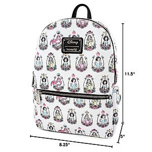 Loungefly Princess Portraits Faux Leather Mini Backpack Standard