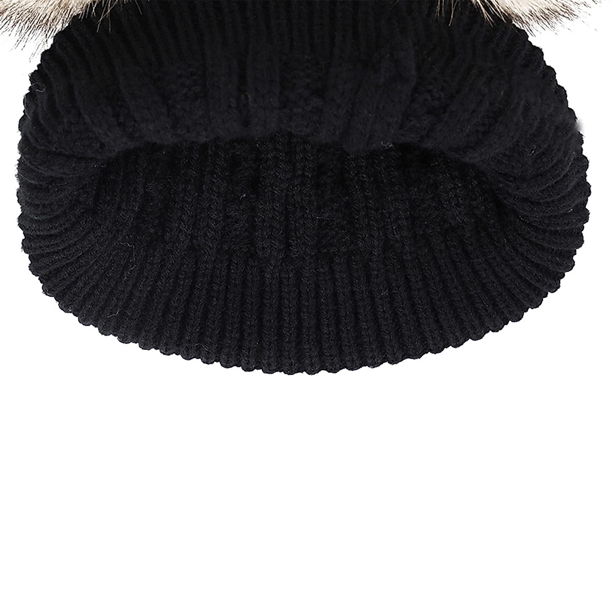 Baby Beanie Hat Double Pom Pom Toddler Beanies Warm Knit Infant Winter Hat Caps for Kids Boys Girls White