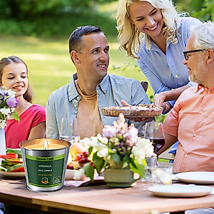 Arhalulu Citronella Candles Outdoor, 6 OZ Pack of 4 128 Hours Burning, Citronella Candles Set Outside for Party Hiking Camping Patio BBQ Deck Lanai Garden Yard Home Balcony