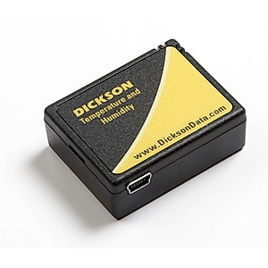 Dickson TK550 Compact Temperature and Humidity Data Logger, -4F to 158F Temperature Range, 0-95% RH Non-Condensing Humidy Range, Pack of 12