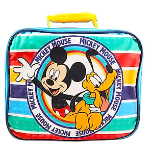 Disney Mickey Mouse Backpack Bundle with Lunch Box, Stickers (School Supplies Bundle)