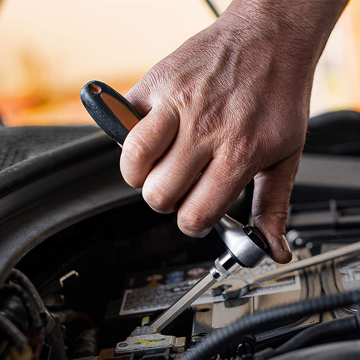 RIMKOLO 3/8 Inch Drive Long Ball End Hex Bit Socket Set,20-Piece SAE & Metric Allen Socket Set 3mm to 10mm & 1/8-3/8 Inch S2 Steel Bits