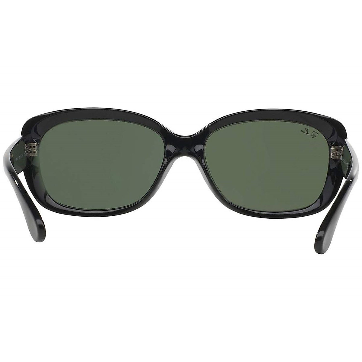 Ray-Ban Women's RB4101 Jackie Ohh Butterfly Sunglasses, Black/Dark Green, 58 mm