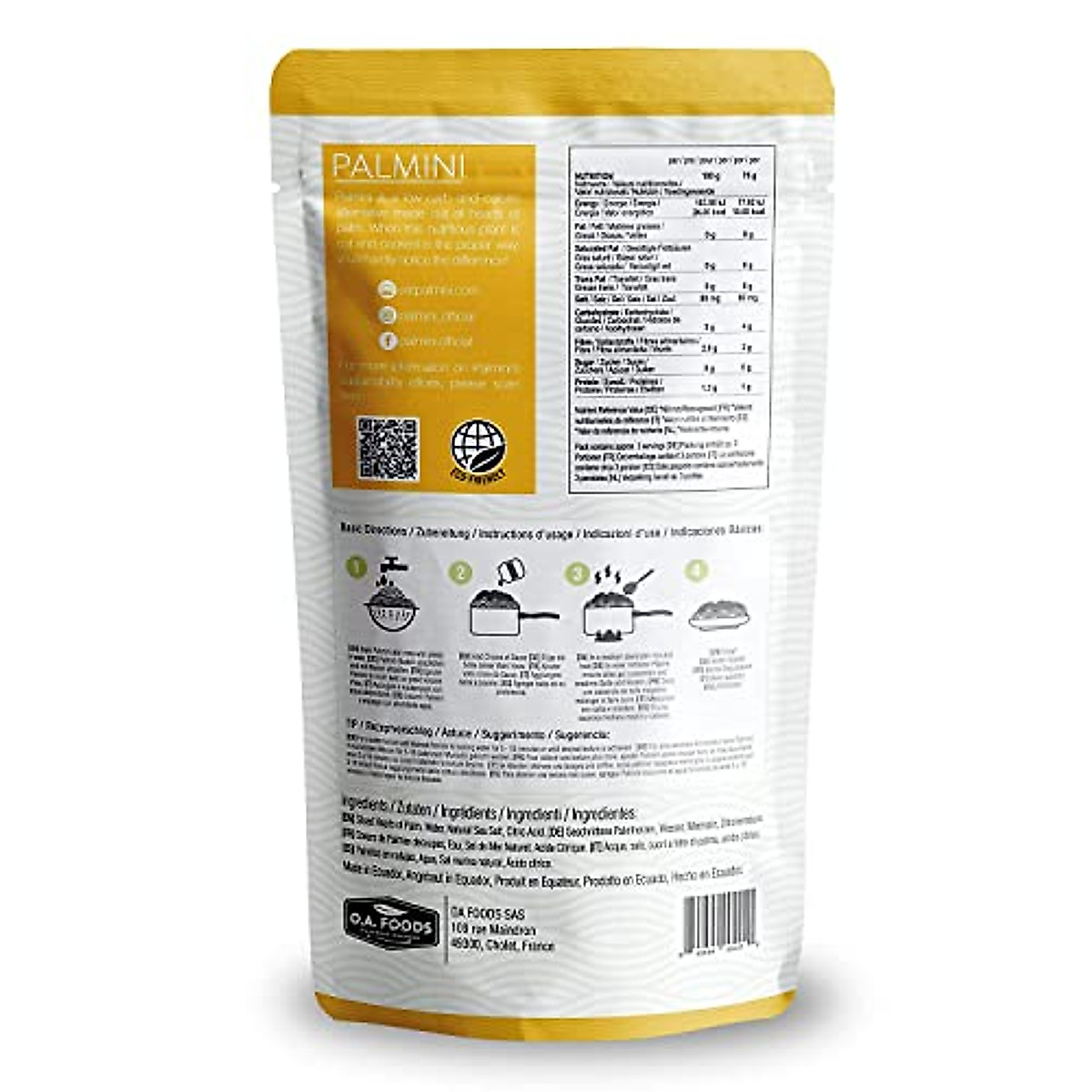 Palmini Angel Hair Pasta | Low-Carb, Low-Calorie Hearts of Palm Pasta | Keto, Gluten Free, Vegan, Non-GMO | As seen on Shark Tank | (12 Ounce Pouch-Pack of 6)