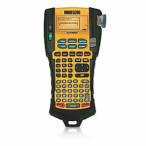 DYMO Industrial Label Maker | Rhino 5200 Label Maker, Time-Saving Hot Keys, Prints Fast, Durable Label Maker For Job Sites and Heavy-Duty Labeling Jobs