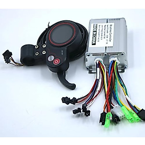 Bike Fender 36V/48V 350W BLDC Electric Scooter Controller E-Bike brushless Speed Driver and GT-100 LCD Display one Set Mud Guards (Color : 52V350W18A)