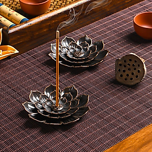 SLKIJDHFB Incense Burner - Stick Incense Holder 6 Incense Holes with Detachable Ash Catcher