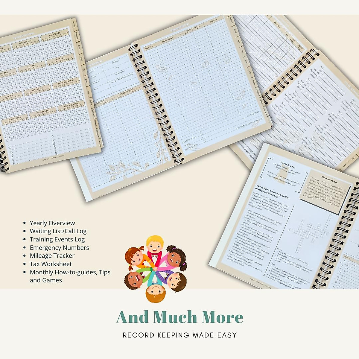 Daycare Provider Monthly Planner & Calendar: 8.5 x 11, INCLUDING Attendance Sheets w/Signature Columns And Much More