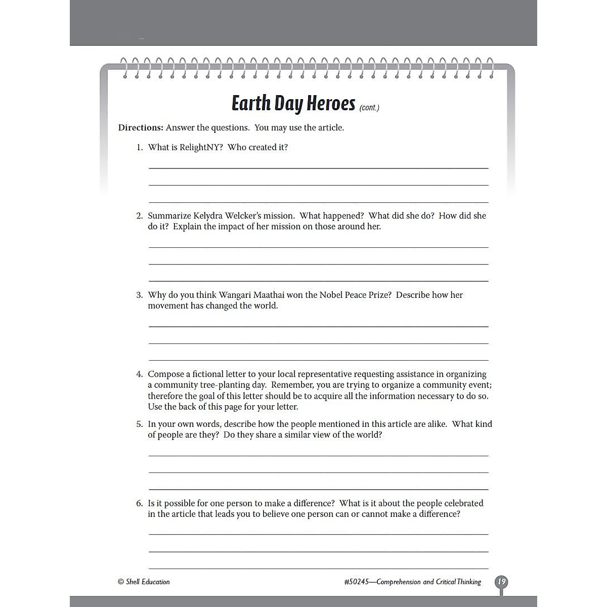 Comprehension and Critical Thinking Grade 5 (Comprehension & Critical Thinking)
