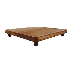 soldbbq Grill Griddle Cutting Board With 4 Legs for Blackstone, Acacia Wood Cutting Board for Camp Chef and More Grill Griddle, 11.8" L x 11.8" W