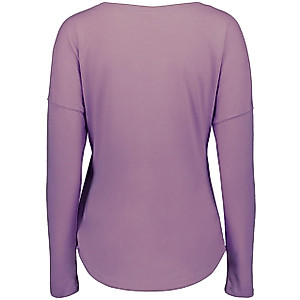 Augusta Sportswear Womens Lux Tri-Blend Long Sleeve Shirt, Light Lavender Heather, 3XL