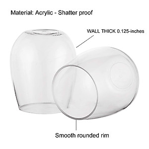 XINGUO PLASTIC 17-ounce Acrylic Glassses Stemless Wine Glasses, set of 8 Clear - Unbreakable, Dishwasher Safe, BPA Free…