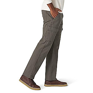 Wrangler Authentics Men's Relaxed Fit Stretch Cargo Pant, Olive Drab, 38W x 32L