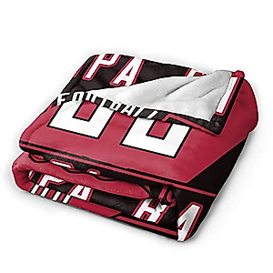 Custom Football City Blanket Personalized Fan Gift Throw Blanket Add Your Name & Number Decorative for Bedroom Living Room