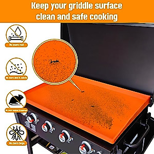 Silicone Griddle mat for Blackstone 28’’ Griddle, Upgraded High-Edge Mat for Silicone Griddle Top Cover, Heavy Duty Food-grade Cooking Protector from Rust or Dirt (28 Inch)