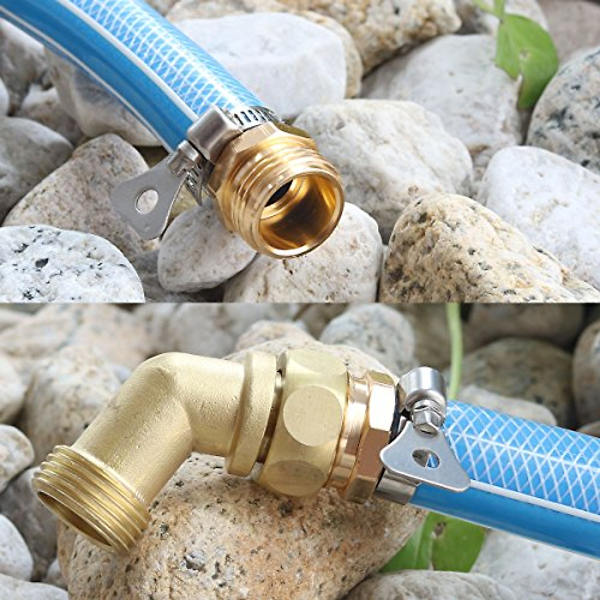 PLG Garden Hose Elbow Connector 45 Degree Hose Extender for RV Water Hose Solid Brass