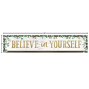 Teacher Created Resources Eucalyptus Believe in Yourself Banner, 8" x 39"