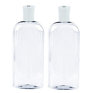 JNDUBZ Plastic Squeeze Bottle with Flip Cap 8 Oz - Refillable Portable, Travel Size, Leak Proof and Reusable for Household Use, Shampoo, Conditioner, Cleaning Solutions (2 Pack, 473 ml)