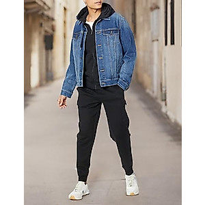 Amazon Essentials Cargo Sweatpants for Men - Fleece Jogger, Black, X-Large