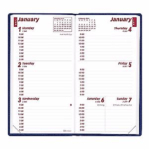 Brownline 2024 Traditional Weekly Pocket Planner, Appointment Book, 12 Months, January to December, Perfect Binding, 6" x 3.125", Assorted Colors (CB403.ASX-24)