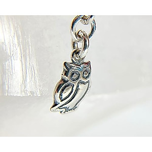 Silver Owl Charm Ring, Smooth or Textured Band, Bird Animal Pet Lovers Gift, Stackable Band, Size 5 6 7 8, Jewelry Inspirations