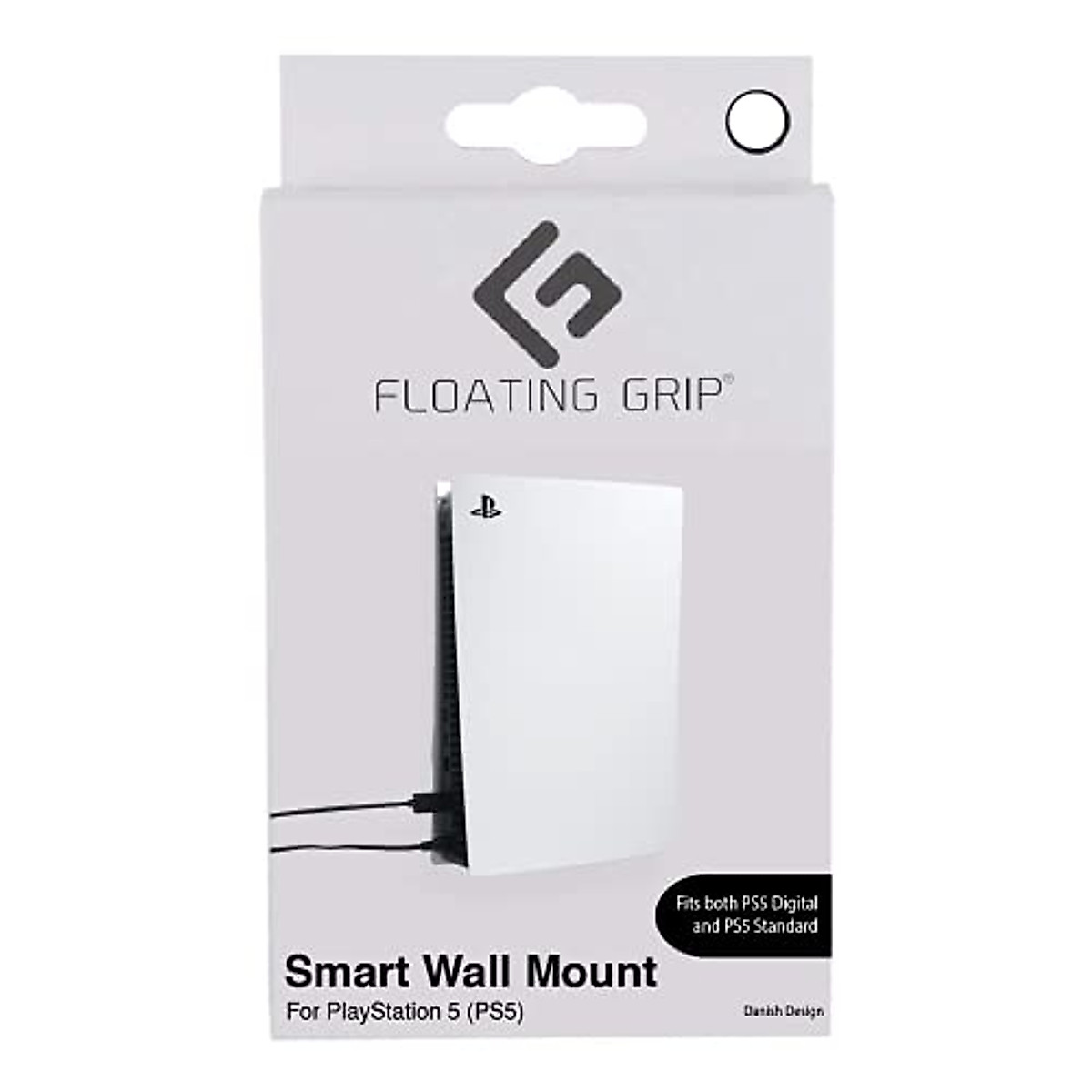 FLOATING GRIP Wall Mount Compatible with Playstation 5 Console (Standard: Fits PS5, White)