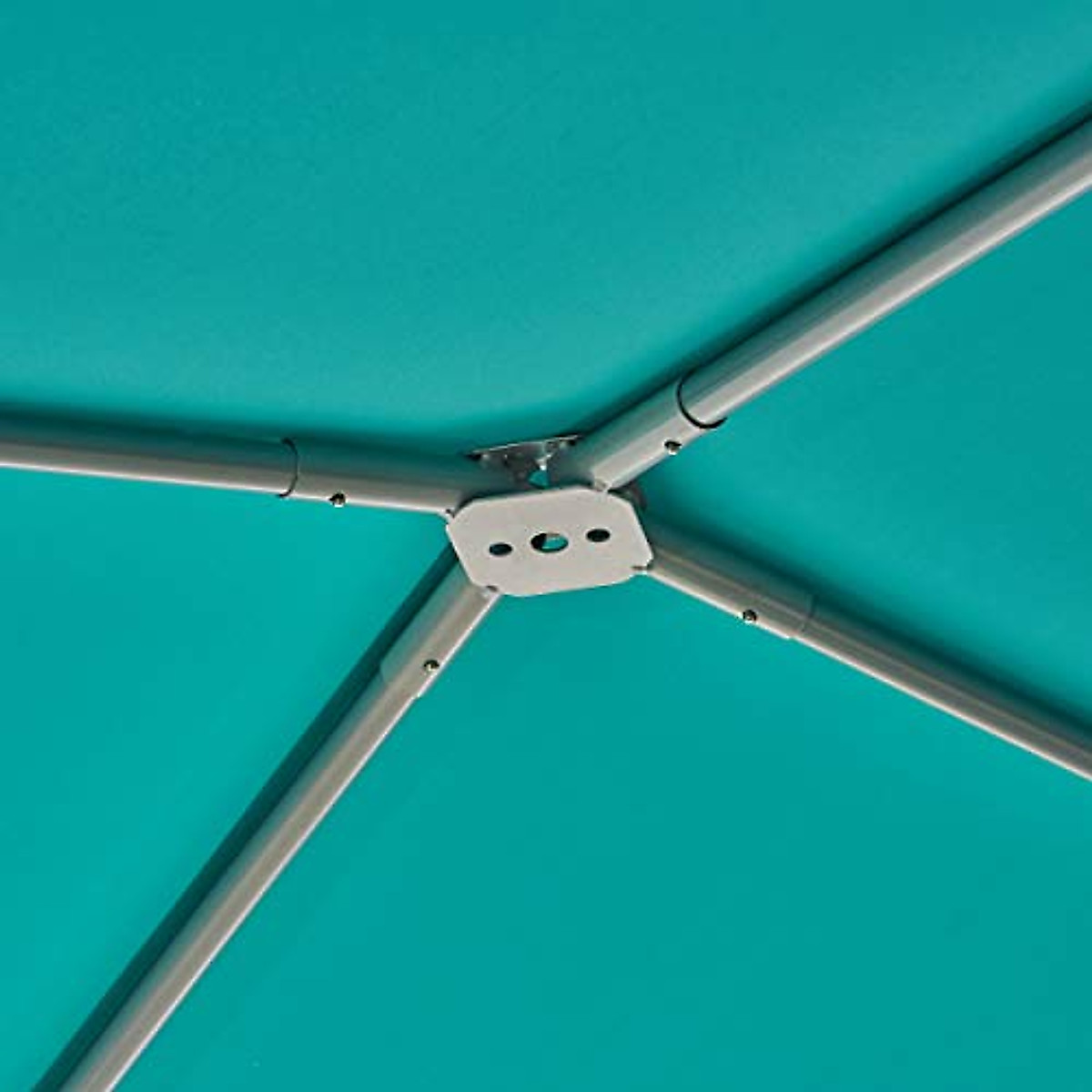 Christopher Knight Home Gladys Outdoor 11.5' x 11.5' Modern Gazebo Canopy, Teal and Silver