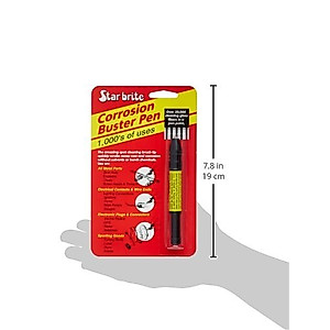 STAR BRITE Corrosion Buster Pen - Precision Rust & Corrosion Removal Tool for Electrical Connections, Marine Gear, Fishing Equipment & More - Easy Grip, Adjustable Fiber Length (091401)