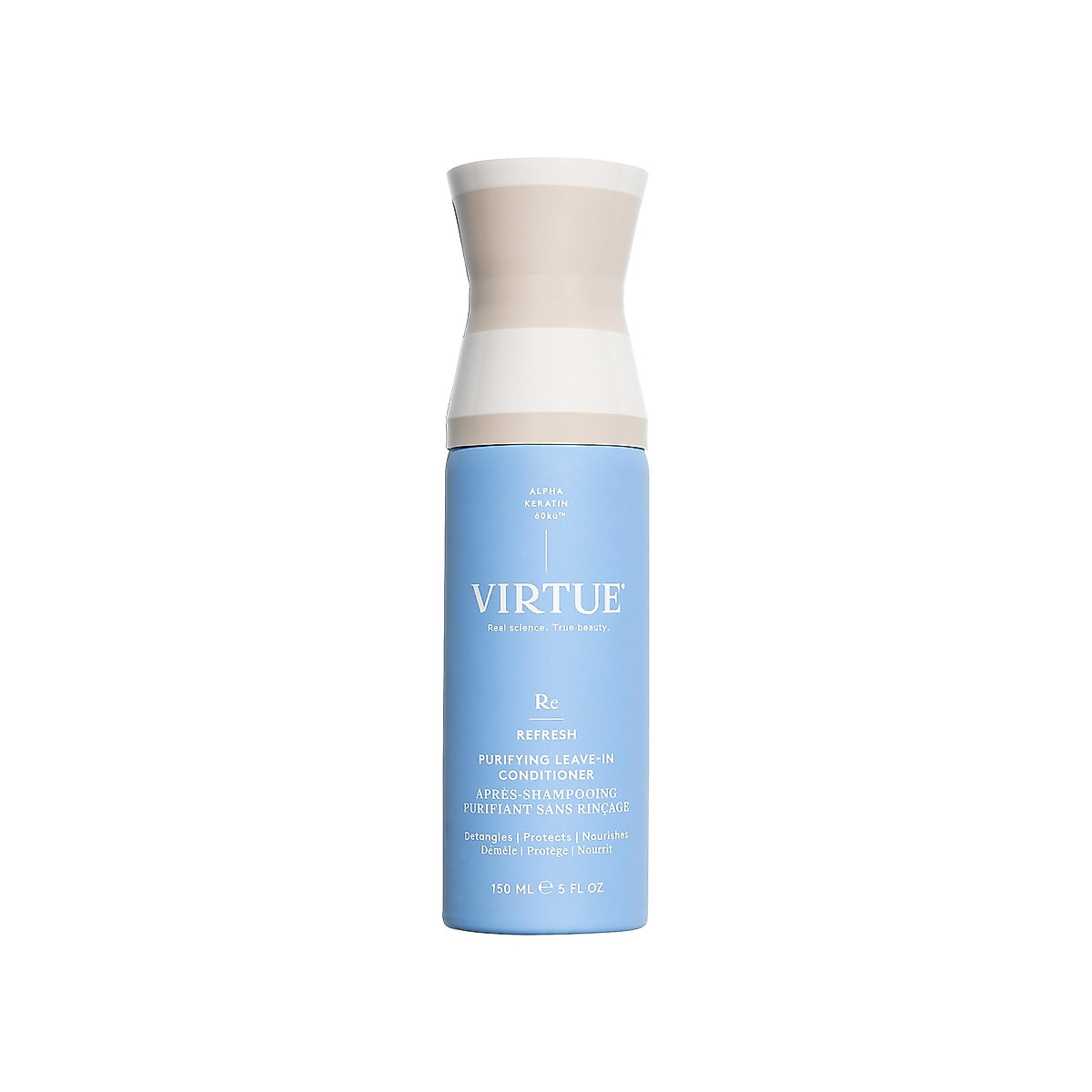 VIRTUE Purifying Leave-In Hair Conditioner Spray, Reduce Frizz and Split Ends, Detangles and Nourishes, Color Safe, 5 Fl Oz