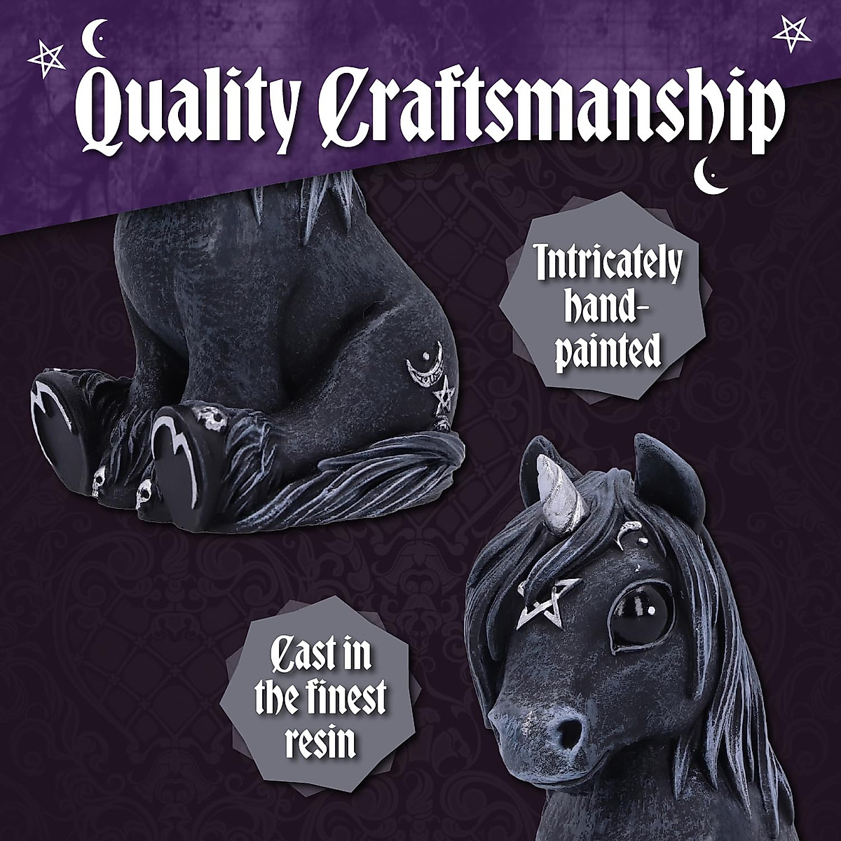 Nemesis Now Cult Cuties Adorable Occult Figurines, Bewitching Evil Spirit Creatures, Hand-Painted, Resin - Culticorn