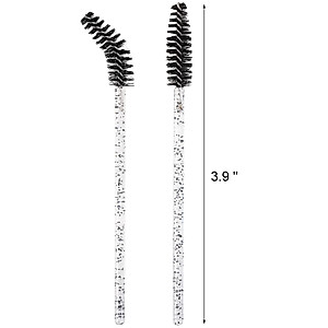 200 Mascara Wands Disposable Eyelash Brush Spoolies，Eye Lashes Eyebrow Extension Applicator Pink Black Tbestmax